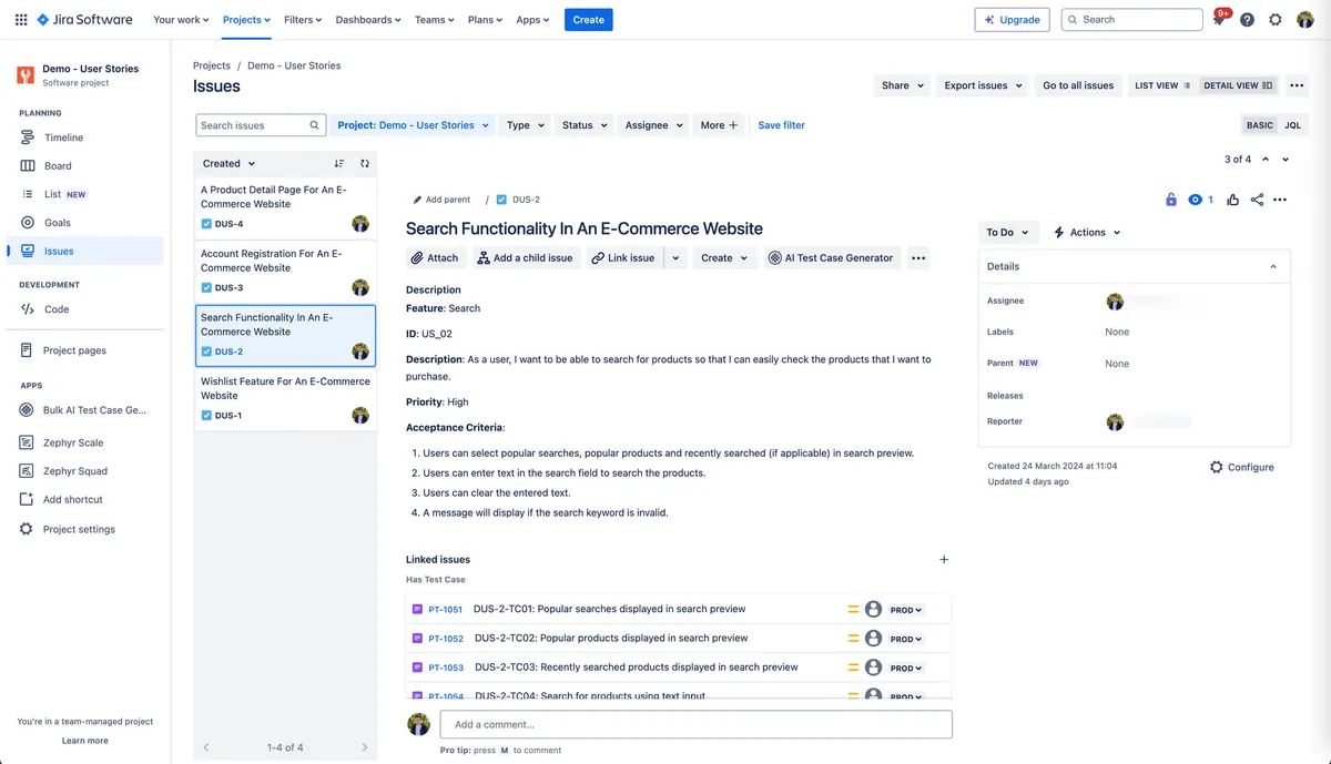 AI Test Case Generator